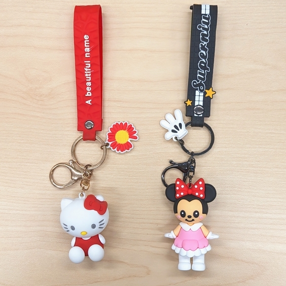 Hello Kitty | Accessories | Hello Kitty Minnie Mouse Keychain Bundle ...